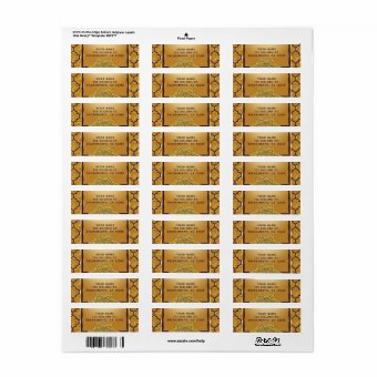 Purple & Gold Royal Indian Arabian Moroccan Party Label | Zazzle
