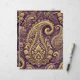 Purple & Gold Victorian Paisley Scrapbook Paper | Zazzle