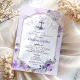 Purple Gold Watercolor Crest First Communion Invitation | Zazzle
