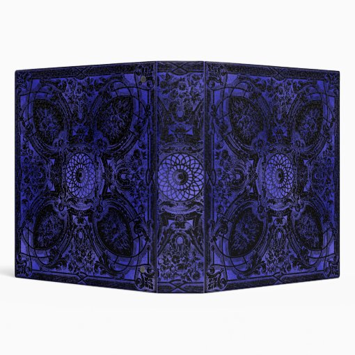 Purple Gothic Black Leather Book of Shadows 3 Ring Binder | Zazzle