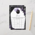 Purple Gothic Floral Baby Shower Bingo Game | Zazzle