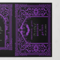 Purple Gothic Vampire Cathedral Wedding Invitation | Zazzle