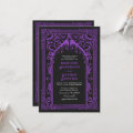 Purple Gothic Vampire Cathedral Wedding Invitation | Zazzle