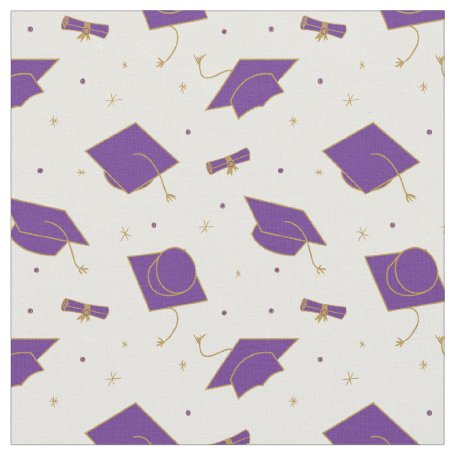 Graduation Cap and Diploma on Purple Fabric | Zazzle