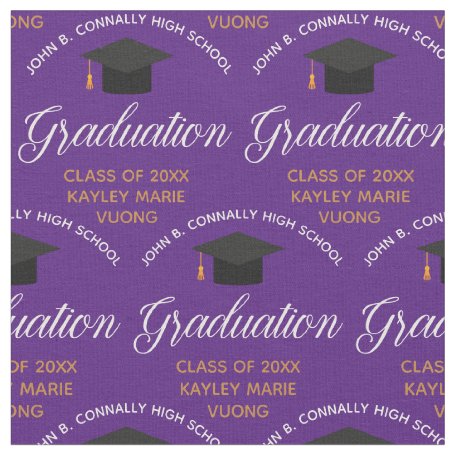 P.P.U. Graduate - Cute Penguin Graduation Fabric | Zazzle