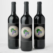 Purple Grapes Wine Label | Zazzle