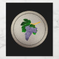 Purple Grapes Wine Label | Zazzle