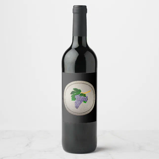 Purple Grapes Wine Label | Zazzle