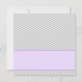 Purple Gray Chevron Girl Photo Birth Announcement | Zazzle