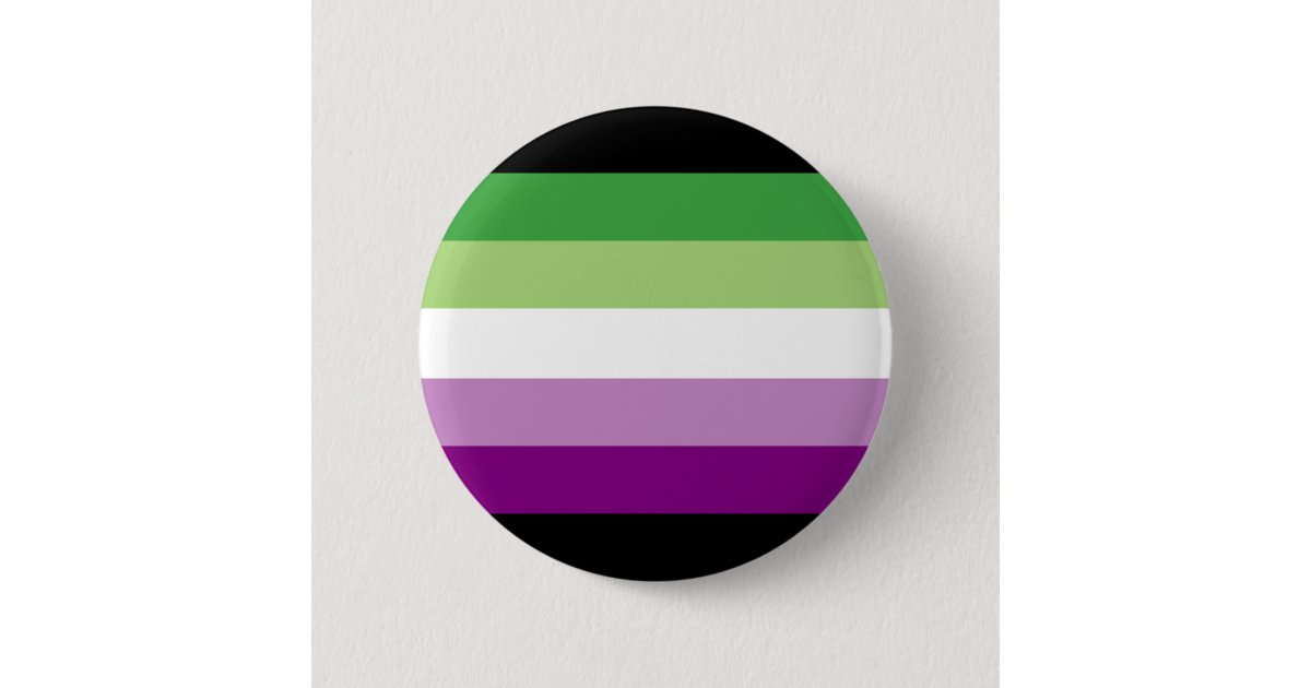 Purple Green Ace Aro Asexual Aromantic Acearo Button | Zazzle