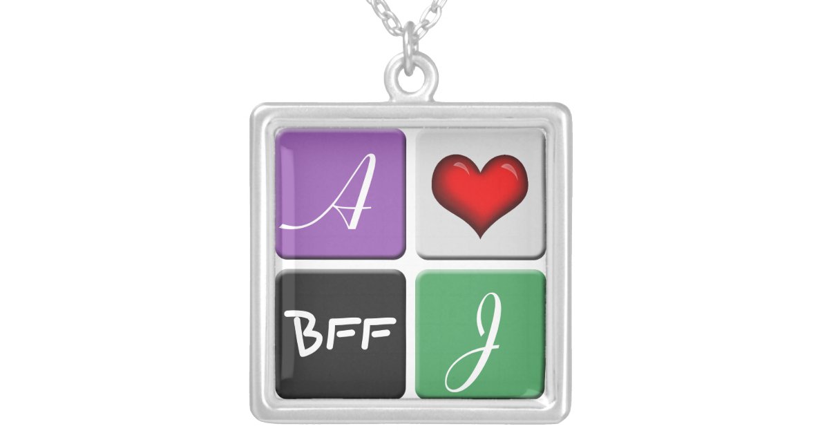 Purple & Green BFF Friendship Necklace | Zazzle