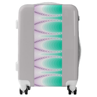 Purple Green Gradient Fractal Pattern Luggage | Zazzle