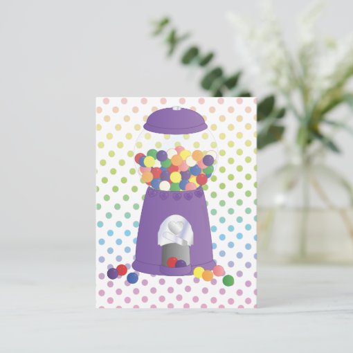 Purple Gumball Machine Postcard | Zazzle