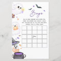 Purple Halloween Little Boo Baby Shower Bingo Game | Zazzle