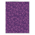 Purple Hand Drawn Heart Pattern Card | Zazzle