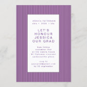 Purple Handwriting Graduate Editable Graduation Announcement | Zazzle