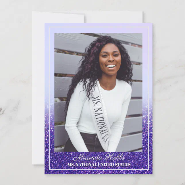 Purple Haze Glitz Pageant Autograph Cards | Zazzle