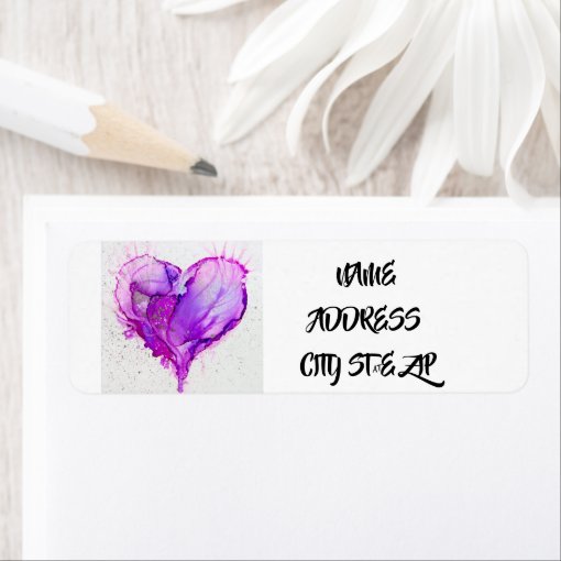 **PURPLE HEART** ADDRESS LABEL | Zazzle