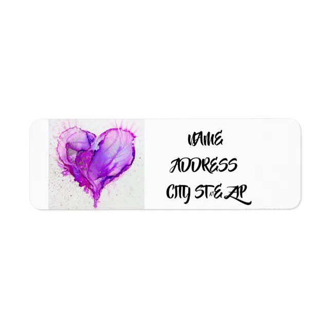 **PURPLE HEART** ADDRESS LABEL | Zazzle