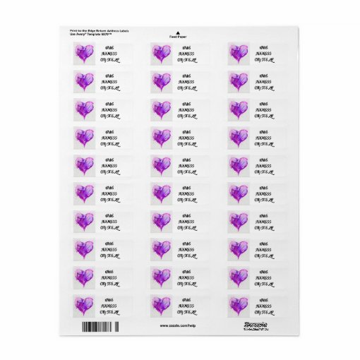 **PURPLE HEART** ADDRESS LABEL | Zazzle