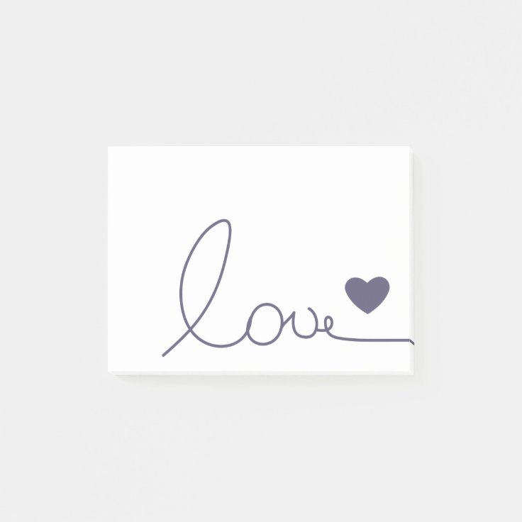 Purple Heart Love Post-it Notes | Zazzle
