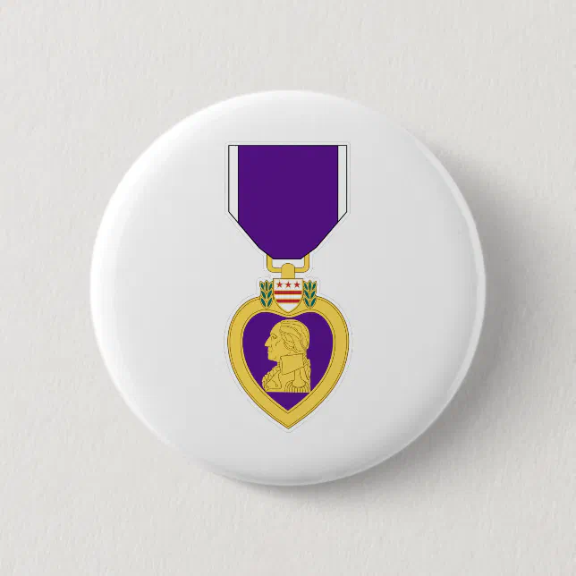 Purple Heart Medal Pinback Button | Zazzle