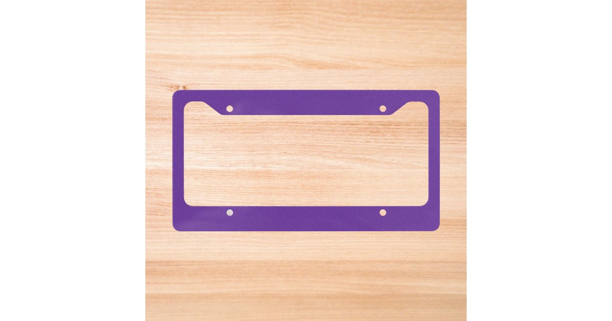 Purple Heart Solid Color License Plate Frame | Zazzle