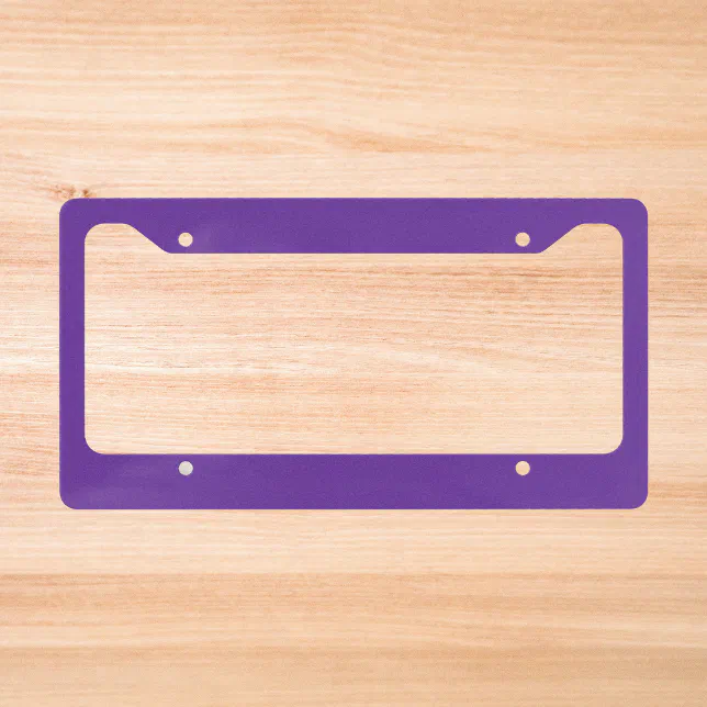 Purple Heart Solid Color License Plate Frame | Zazzle