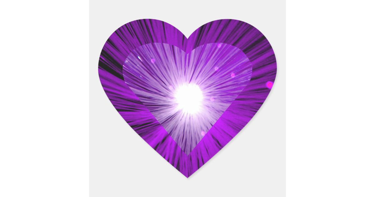 Purple Heart sticker heart shape | Zazzle