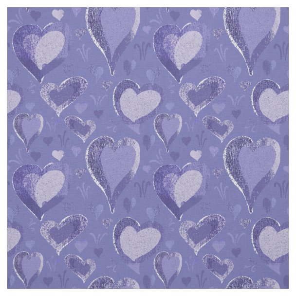 Hand Drawn Heart Pattern ID470 Fabric | Zazzle