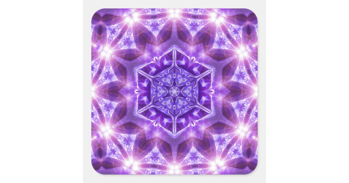 Purple Hexagon Geometry Energy sticker | Zazzle