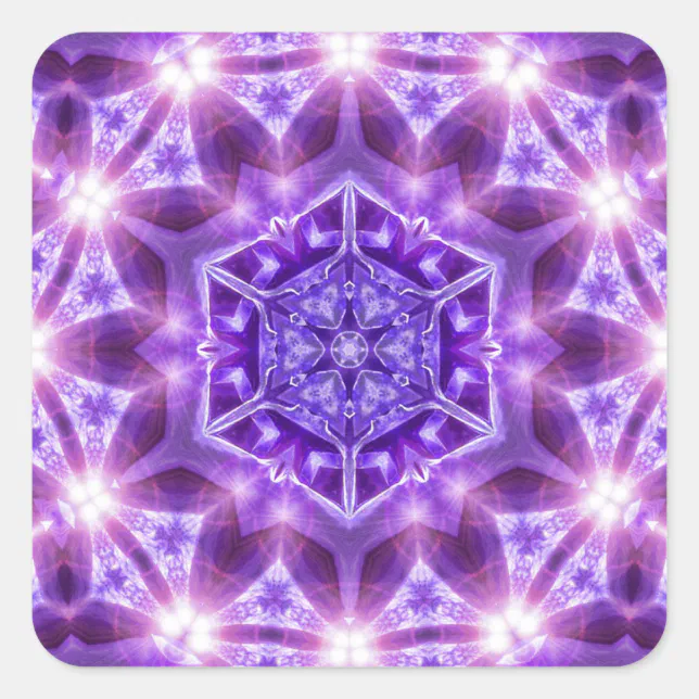 Purple Hexagon Geometry Energy sticker | Zazzle