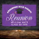 Purple High School Reunion Custom Welcome Banner | Zazzle