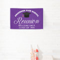 Purple High School Reunion Custom Welcome Banner | Zazzle