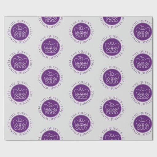 Purple HM Queen Platinum Jubilee Wrapping Paper | Zazzle
