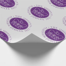 Purple HM Queen Platinum Jubilee Wrapping Paper | Zazzle