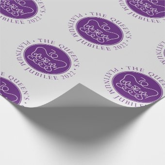 Purple HM Queen Platinum Jubilee Wrapping Paper | Zazzle