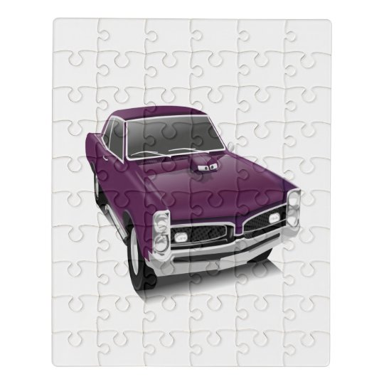 Purple hot rod muscle car jigsaw puzzle | Zazzle