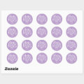Purple Hugs and Kisses Valentine’s Day Classic Round Sticker | Zazzle