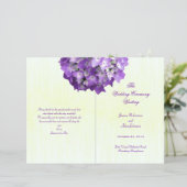 Purple Hydrangea Folded Wedding Program Template | Zazzle