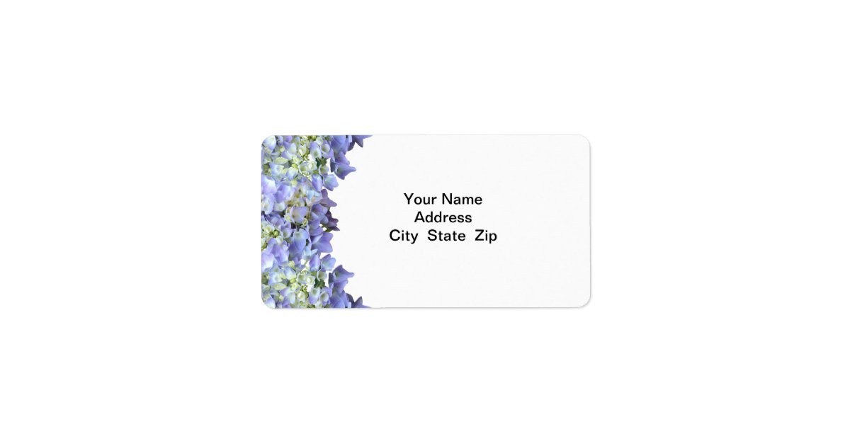 Purple Hydrangea Label | Zazzle