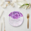 Purple Hydrangea Wedding Collection Paper Plate | Zazzle