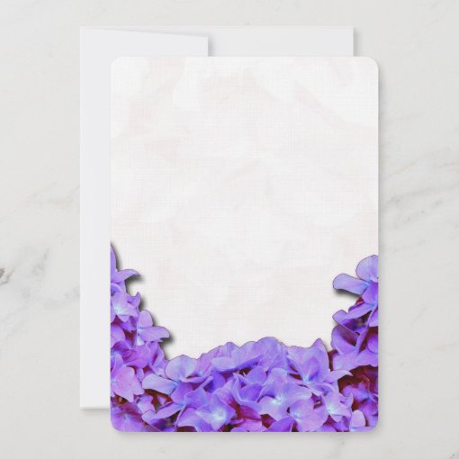 Purple Hydrangea Wedding Invitation | Zazzle