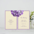 Purple Hydrangea Wedding Program Off White | Zazzle