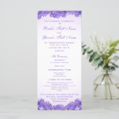 Purple Hydrangeas Wedding Program | Zazzle