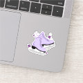 Purple Ice Skates Sticker | Zazzle