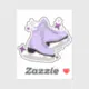 Purple Ice Skates Sticker | Zazzle
