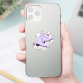 Purple Ice Skates Sticker | Zazzle