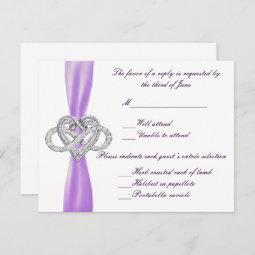 Purple Infinity Heart Response Card | Zazzle