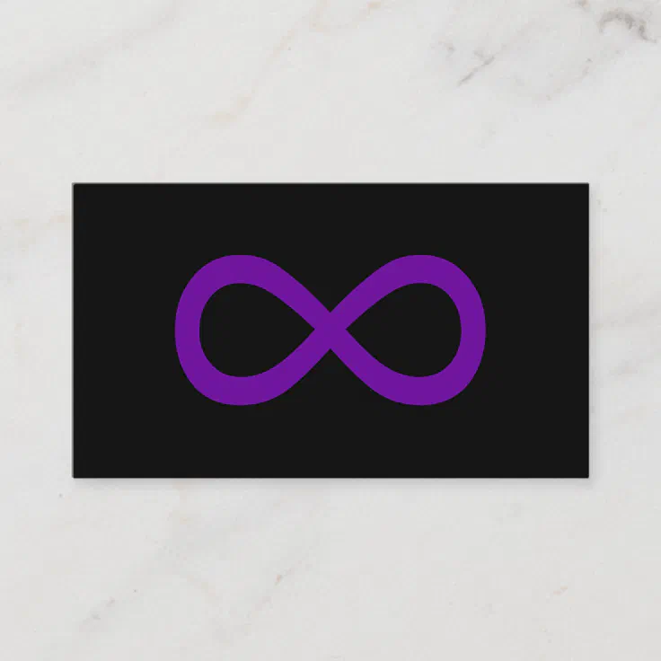 Purple Infinity Symbol Business Card | Zazzle
